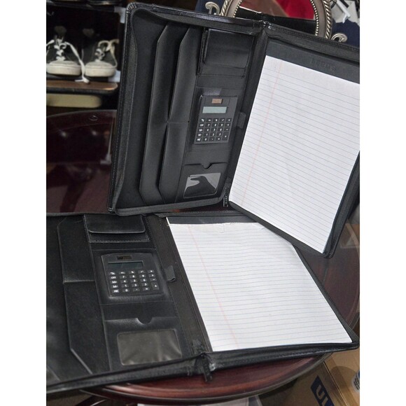Leed's | Office | Leather Notepad Caseportfolio In Black | Poshmark